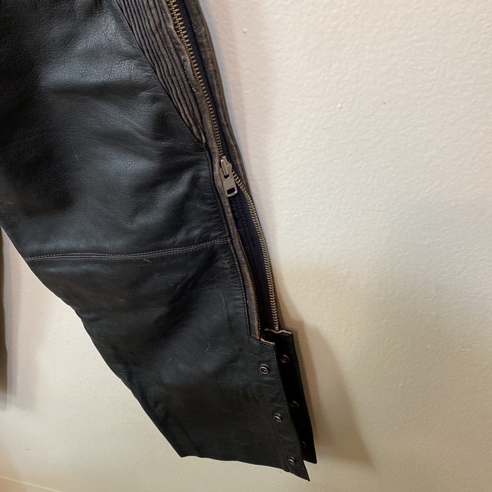 Harley Davidson Distressed Leather Chaps Motorcycle - Gem